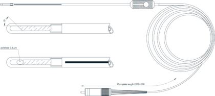 Lightguide Side Fire Fiber Probe - Lightguide